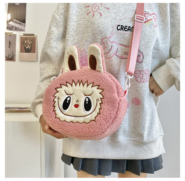 Kawaii Cartoon Labubu Plush Shoulder Bag Cute Labubu Crossbody Bags for ...
