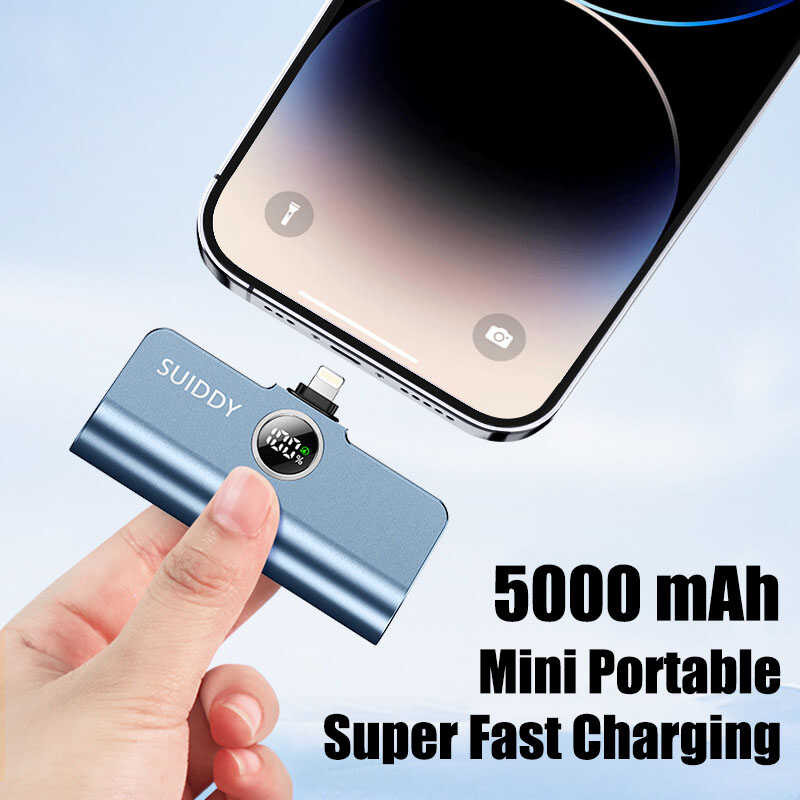 Emergency Capsule Power Bank 5000Mah Super Mini Portable Fast Charger ...
