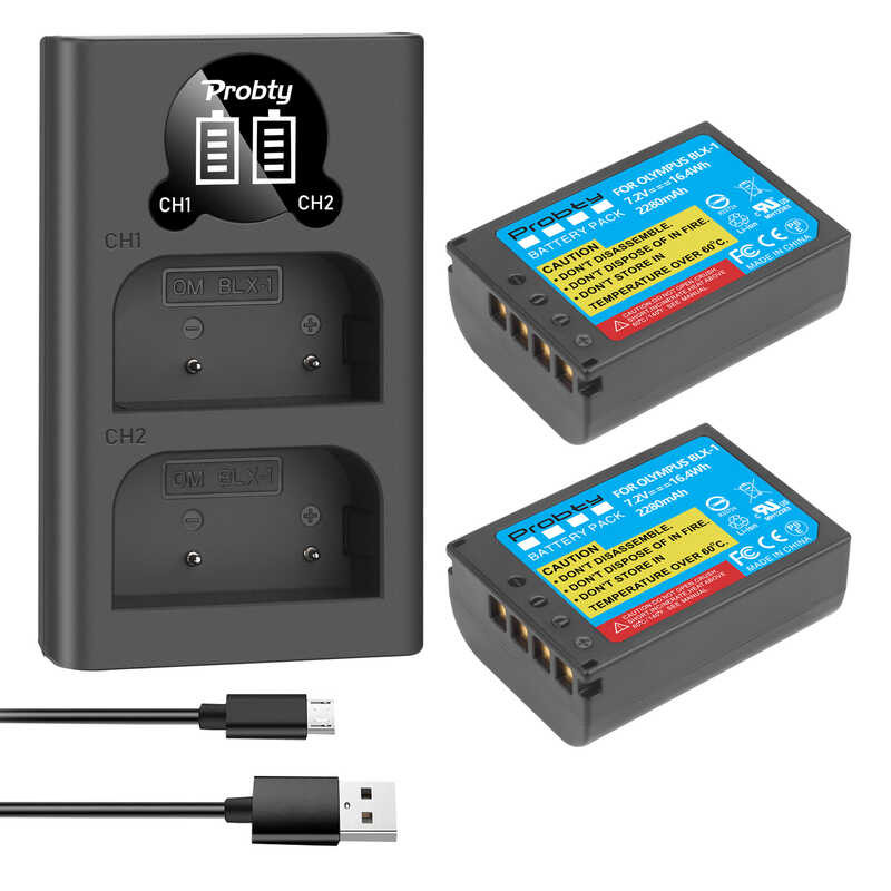 Blx-1 2280Mah Blx1 Li-Ion Olympus Om-1 Om1 Blx1 Blx-1 Camera Battery ...