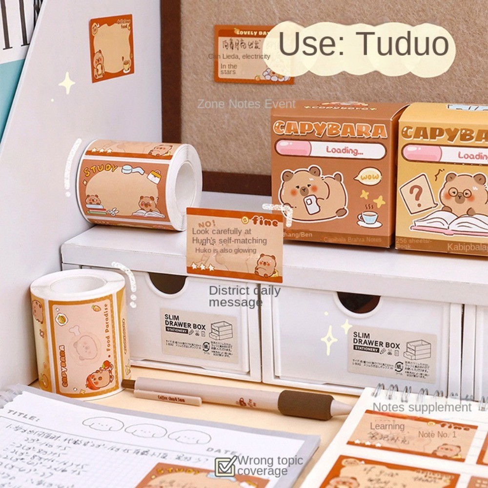 Panda Capybara Sticky Note Seldhesive Multifunction Drawer Memo Notepad ...