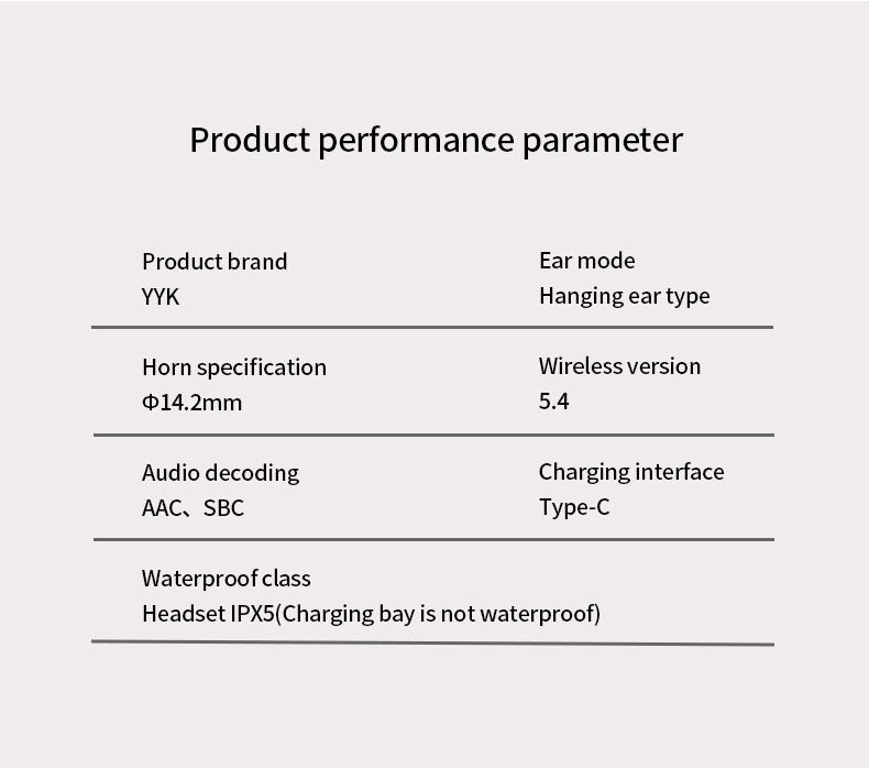 YYK-Q93 TWS Wireless Earphones OWS Bluetooth 5.4 Gaming Headset with ...