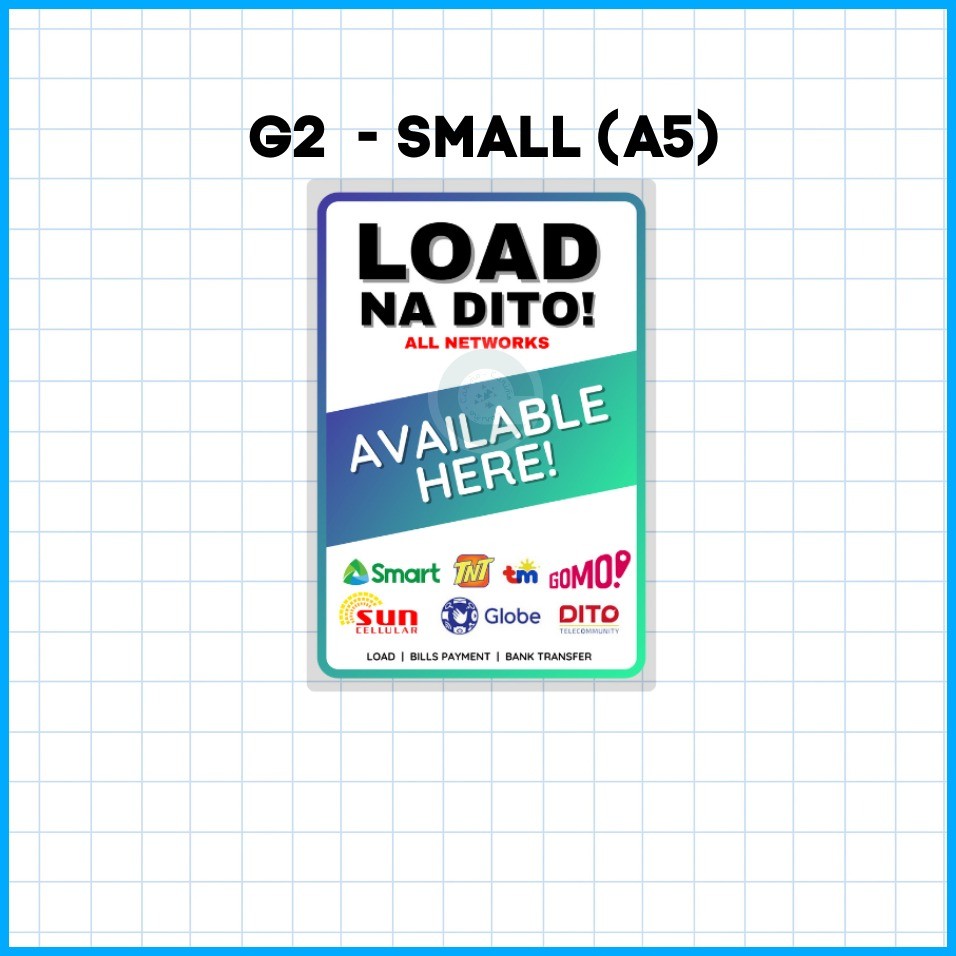 ♂ ⚕ Load Na Dito Signage l Load Available here Signage | Laminated ...