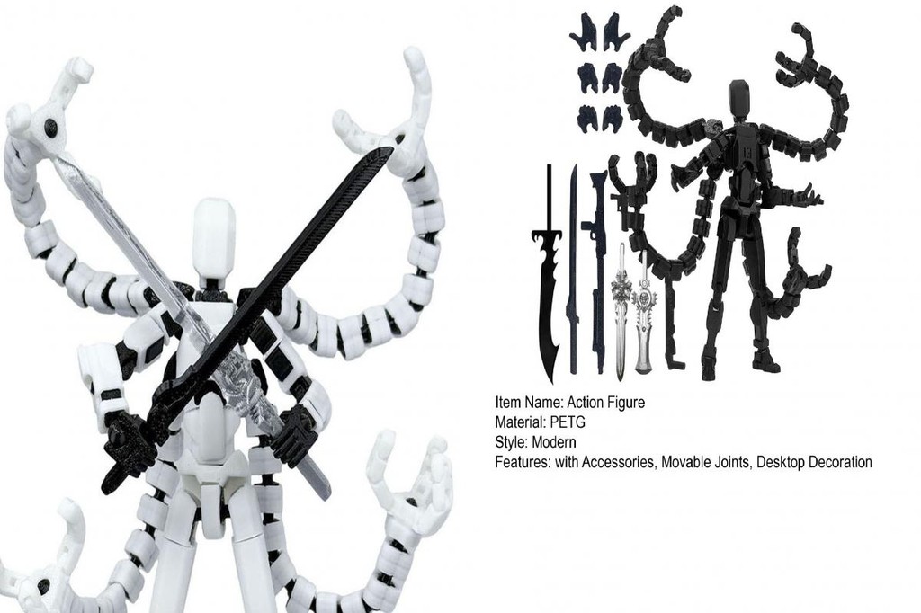 tiredhead Movable Robot Model Poseable Action Figure Articulated Robot ...