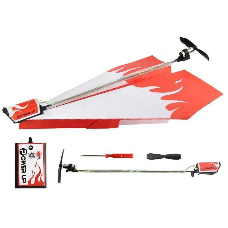 Airplane Electric Folding Paper Plane Model DIY Motor Power Plane Kit ...