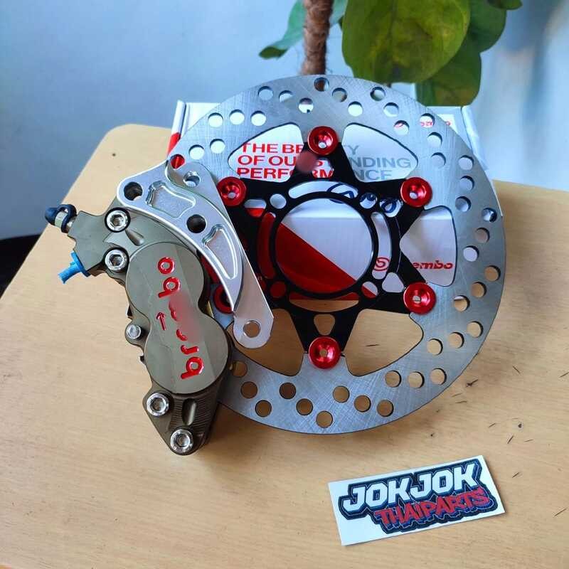 MIO Brembo Nissin 4Pot Caliper Set W/ 220Mm Disc (Mio Sporty/Soulty/M3 ...
