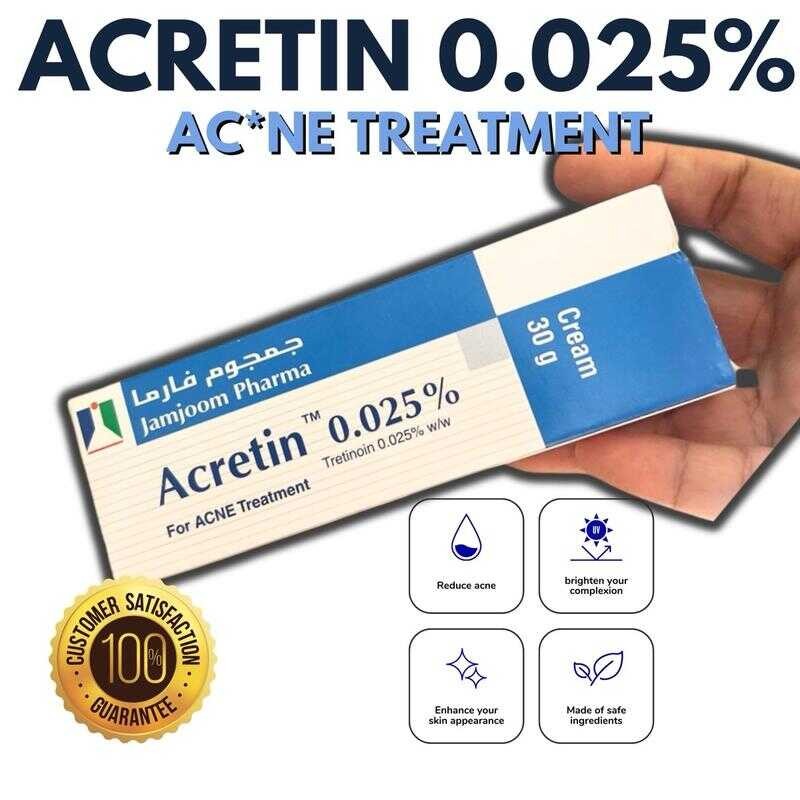 Acretin 0.025% Tretinoin Acne Skin Repair 8/2026 Expiry | Shopee ...
