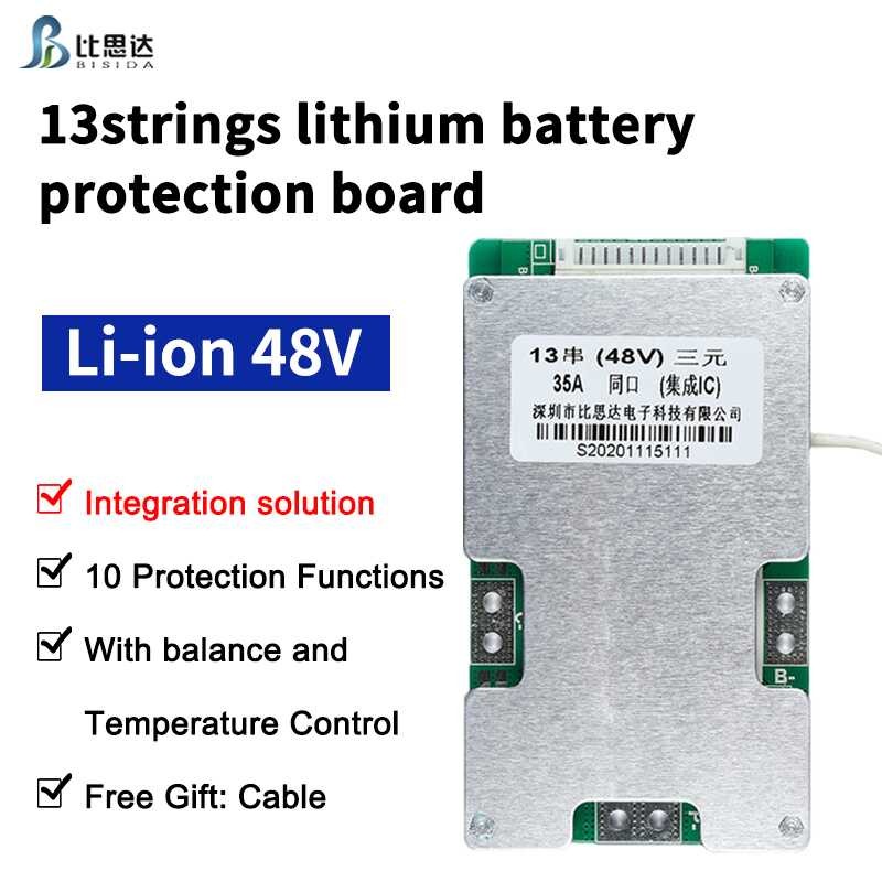 Bisida 13S BMS 48V 18650 Common Ports Protection Board With Balance ...
