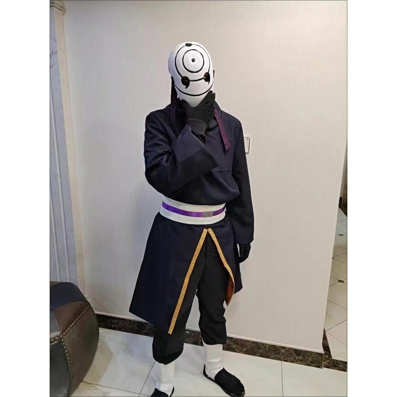 ZST Anime Tobi Uchiha Cosplay Costume Obito Mask Carnival Halloween ...