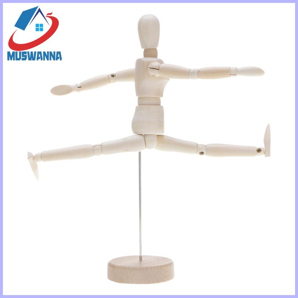 Handmade Wooden Movable Limbs Human Figure Model Artist Sketch Draw ...