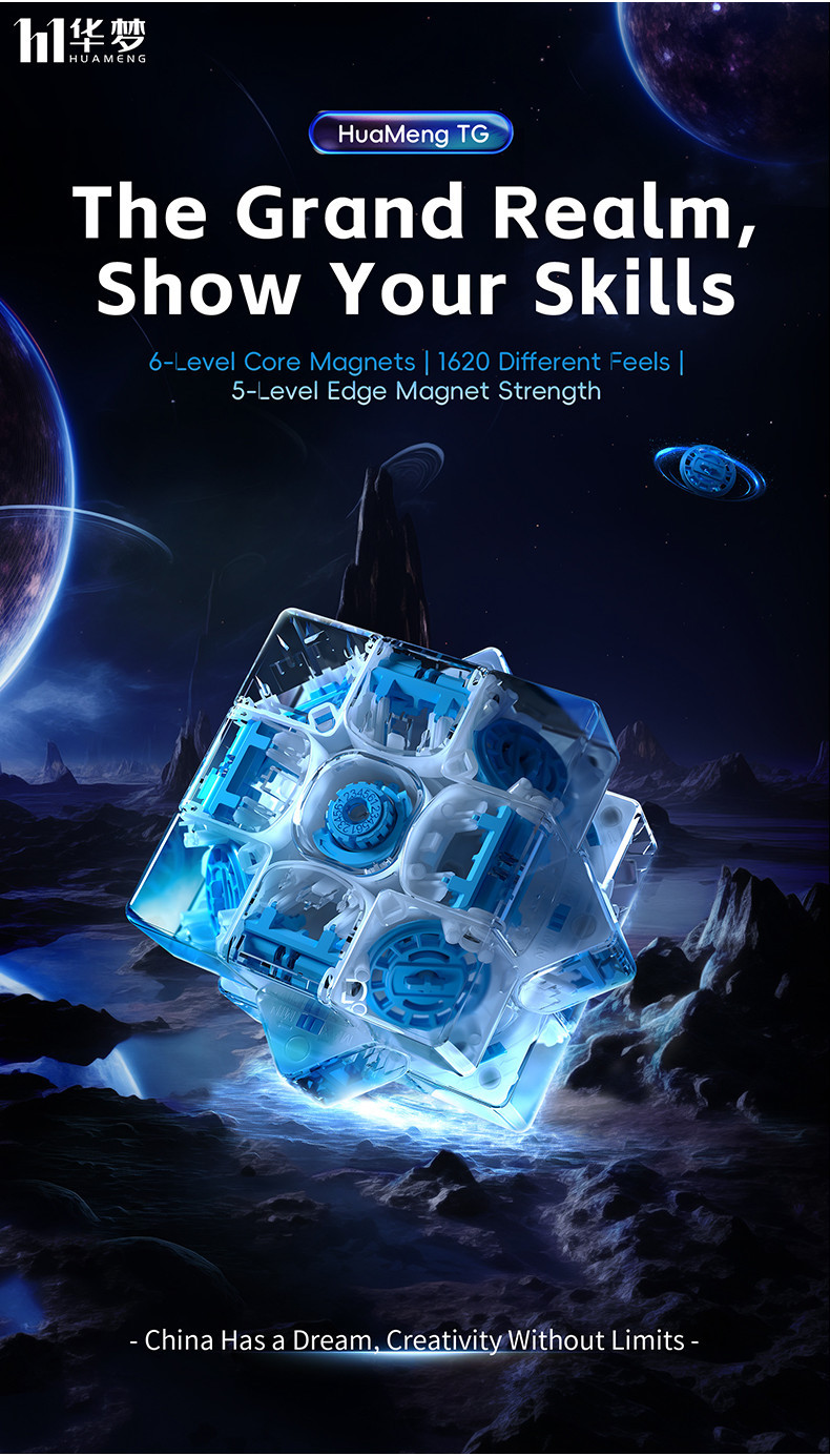 MOYU Huameng TG 3x3 Maglev UV 3X3x3 Magnetic Core Magic Speed Cube ...