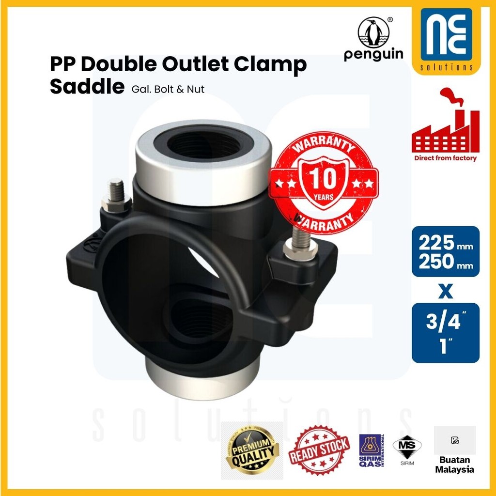 HDPE Compression Poly Pipe Fitting Poly Pipe Clamp Saddle Clamp Female ...
