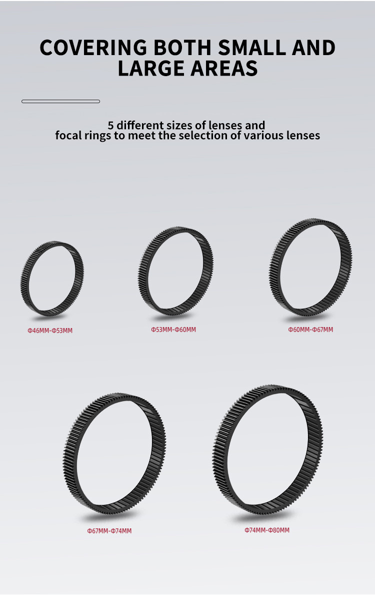XT-XINTE Camera Seamless Focus Gear Ring 360 ° Rotation Silent Follow ...