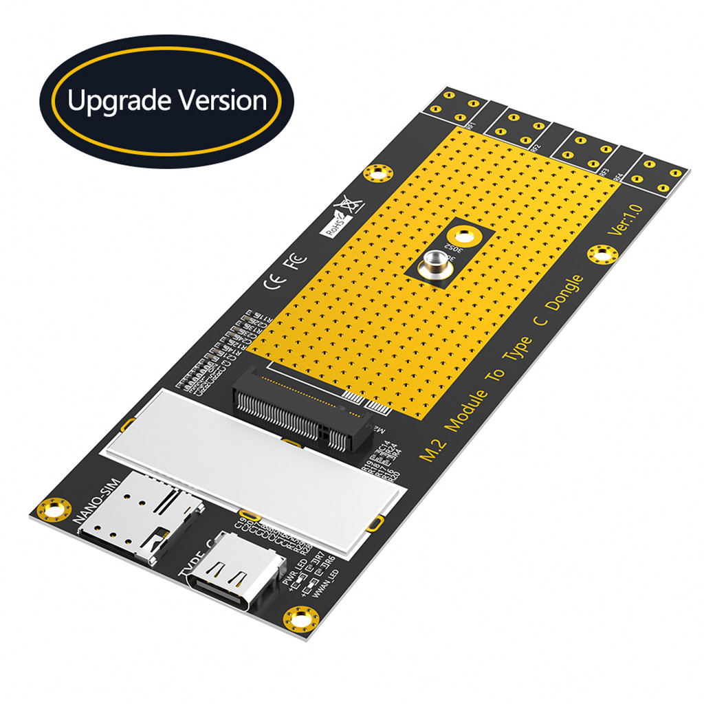 M.2(M.2) 3G/4G/5G Module to Type C/USB 3.0 Adapter with NANO SIM Card ...