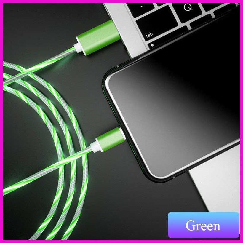 Glowing Cable Fast Charging Micro USB Cables LED Light Type C Charger ...