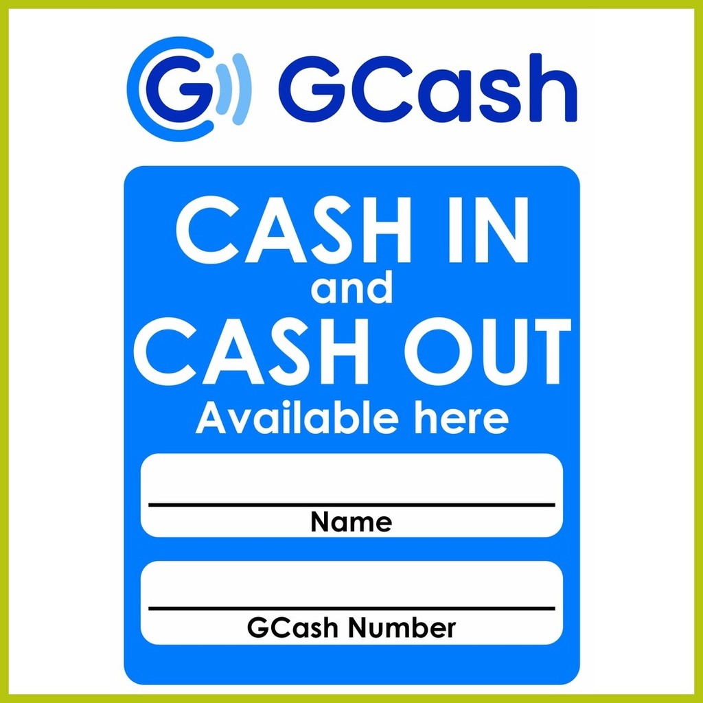 Gcash Signage - Cash in / Cash out | Shopee Philippines