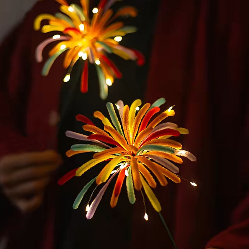 Fireworks Decoration Twist Sticks Handmade Flower Bouquet DIY Materials ...