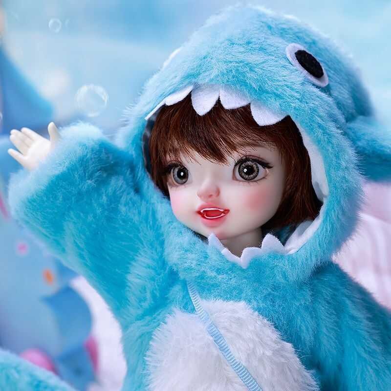 8 6-Point BJD Doll Naomi Milo Cute Shark Doll Fashion Doll Backpack Set ...
