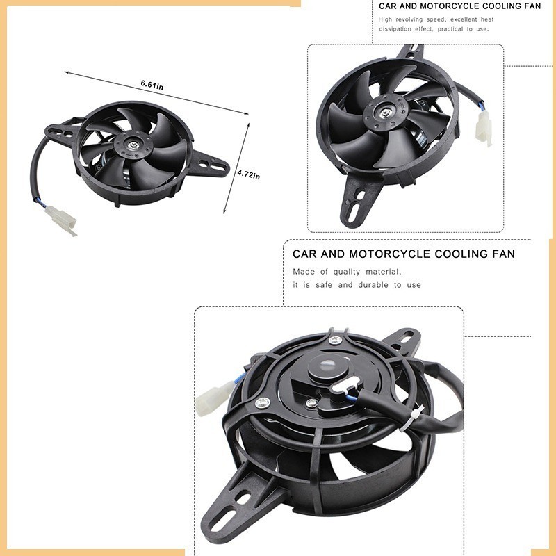 Motorcycle Cooling Fan Motorcycle Radiator Fan Oil Cooler Fan Universal ...