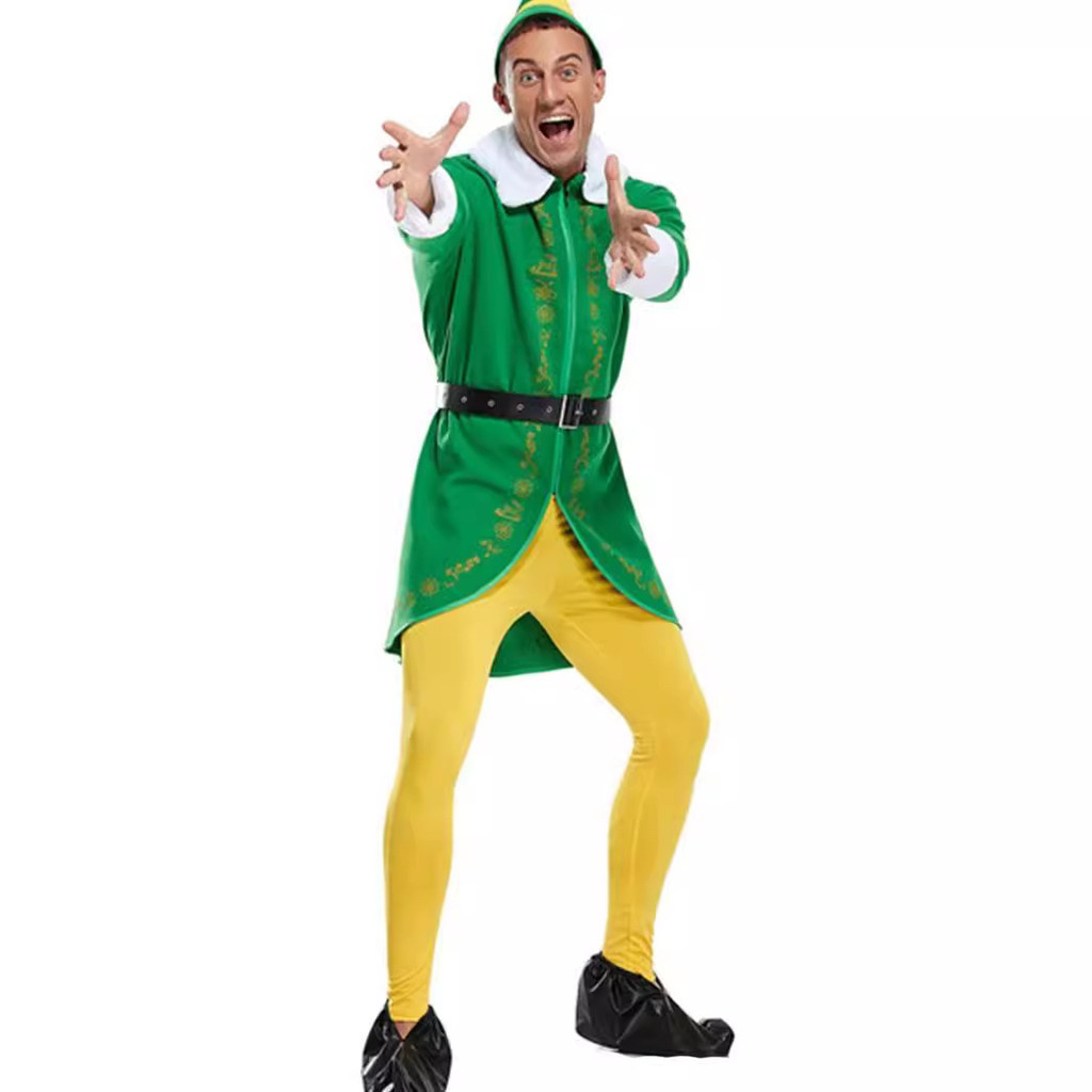 Christmas New Style Costume couple couple Big Male Christmas Elf Suit ...