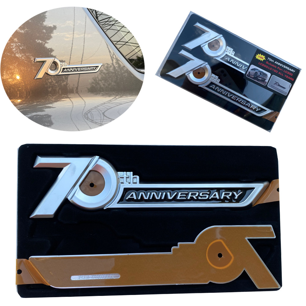 70th Anniversary Side Emblem Sticker Para sa Toyota Land Cruiser 200 ...
