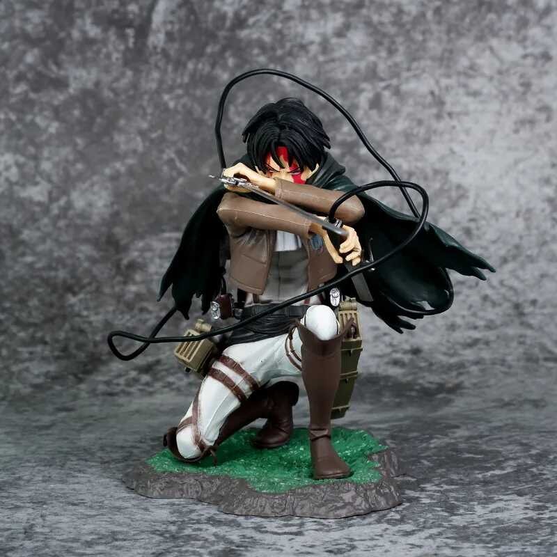 Attack 14CM on Titan Anime Levi·Ackerman Erwin Smith Hange Zoe PVC ...