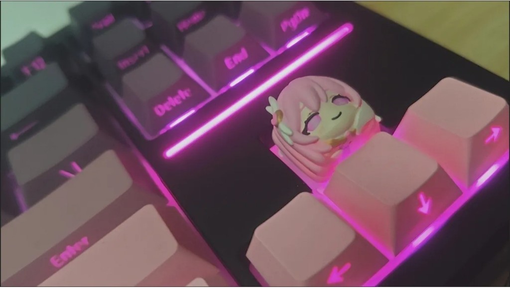 Honkai Impact 3 Elysia Keycap Cute Cartoon 3D Creative Cute MX Switch ...