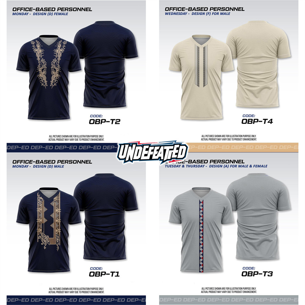 DEPED UNIFORM 2026 FULL SUBLIMATION DEPED TSHIRT FOR MEN AND WOMEN ...
