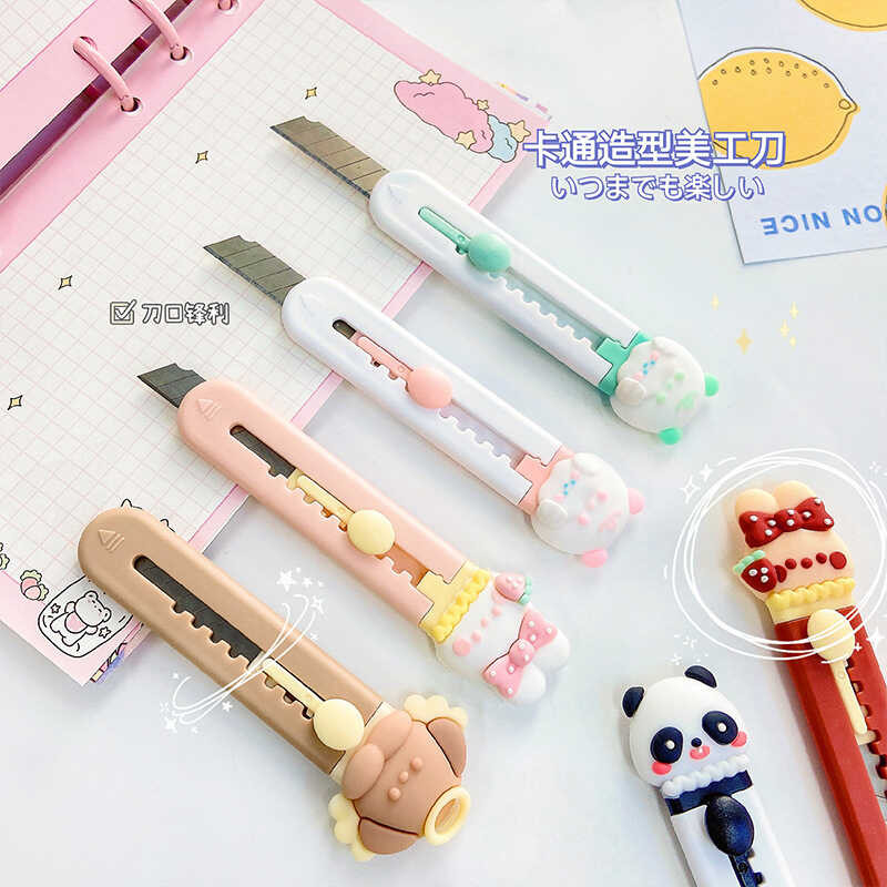 Art Mini Portable Knife, Students Use Cute Cartoon Paper Cutting Knife ...