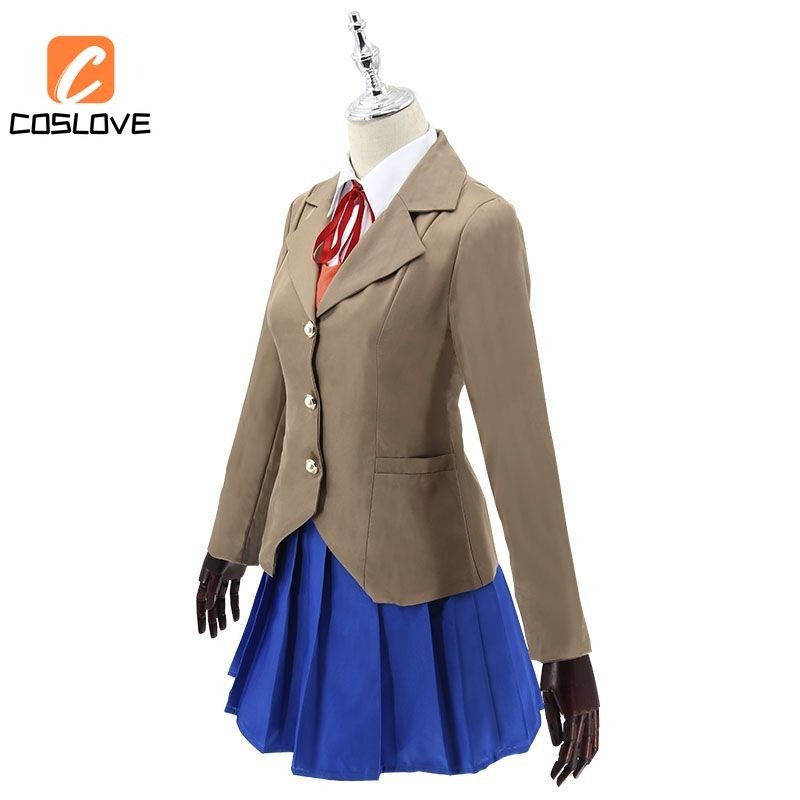Anime Game Doki Doki Literature Club Monika Cosplay Clothing Full Set ...