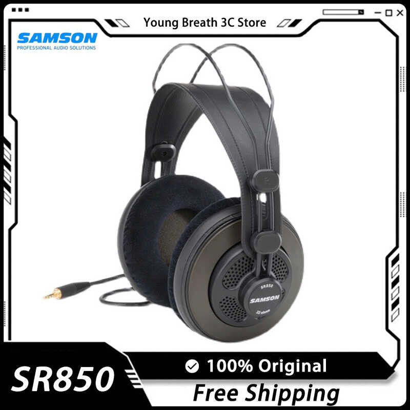 Wired SAMSON Sr850 Headphone Professional Recording Semi-Closed Headset ...