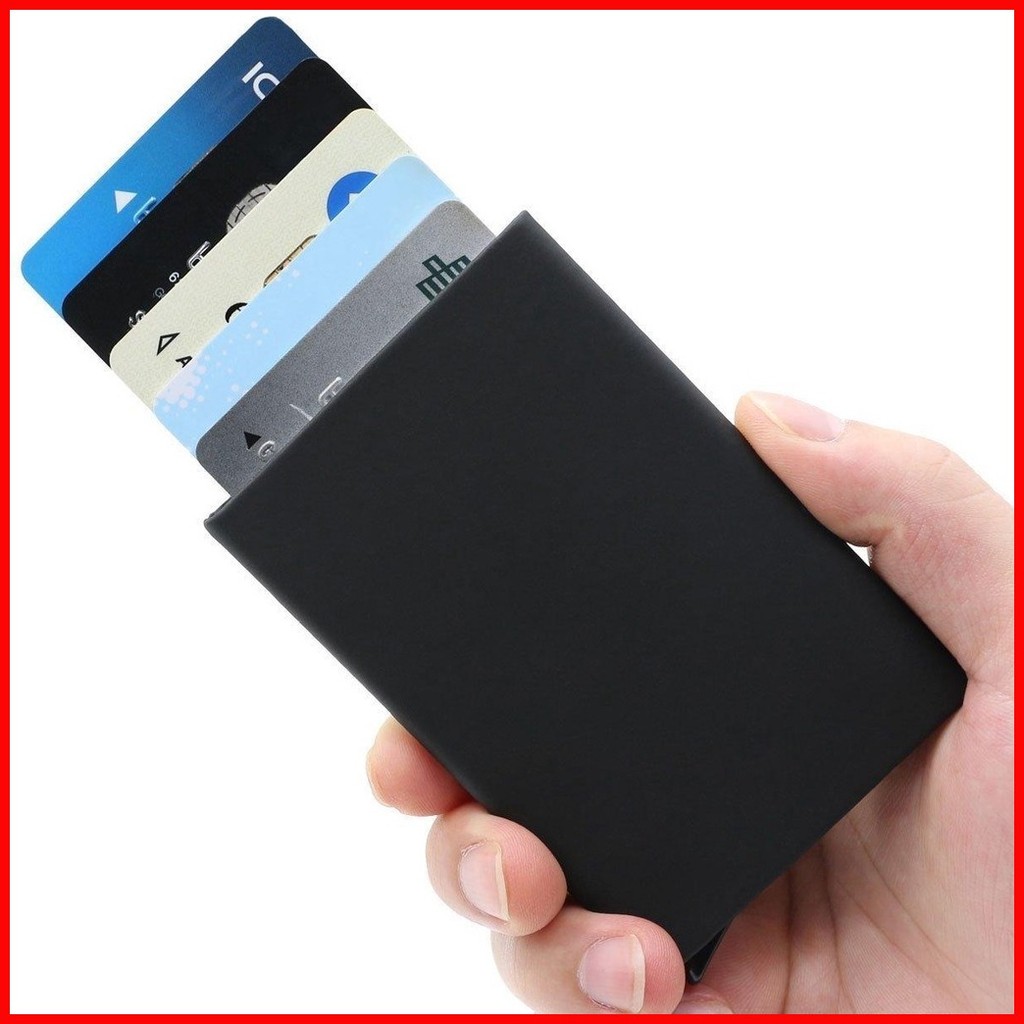 RFID Blocking Slim Wallet Card Ejector Minimalist Protector Pop up ...