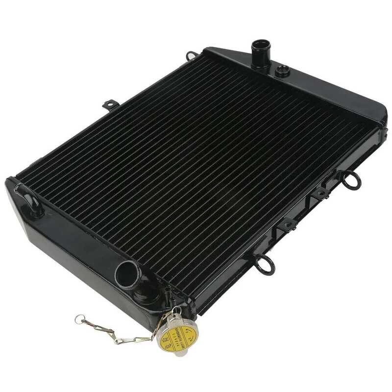 Motorcycle Black Aluminum 1 Engine Radiator Cooler Coog For Kawasaki ...