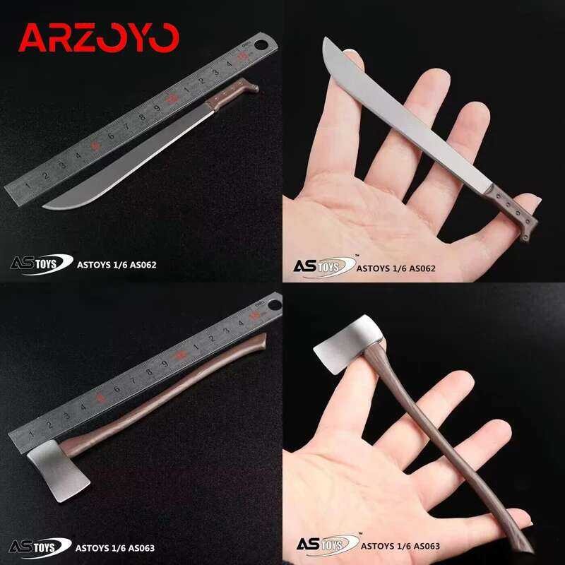 ASTOYS As062 As063 1/6 Scale Chopper Knife Axe 14Cm Soldier Weapon ...