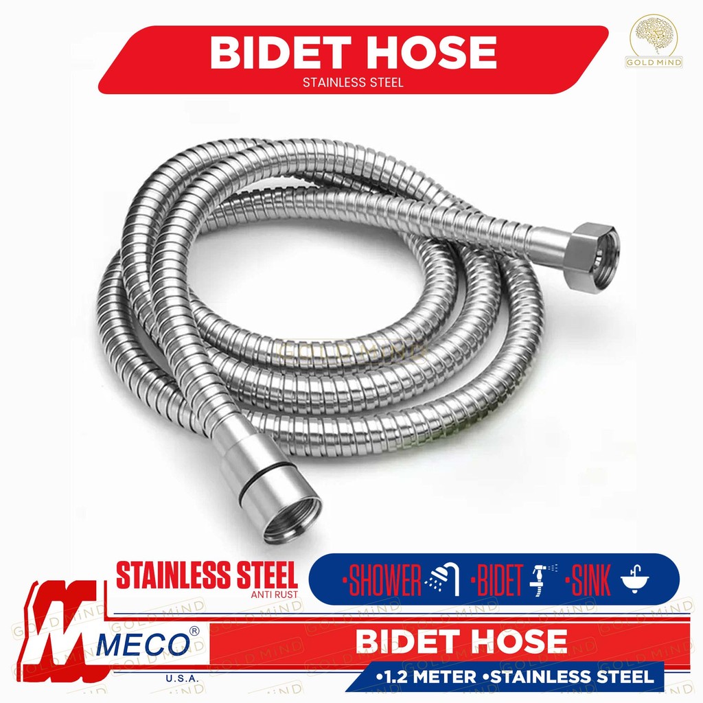 Meco Stainless Steel Bidet Hose 1.2 Meter (47 Inches) - Gold Mind ...