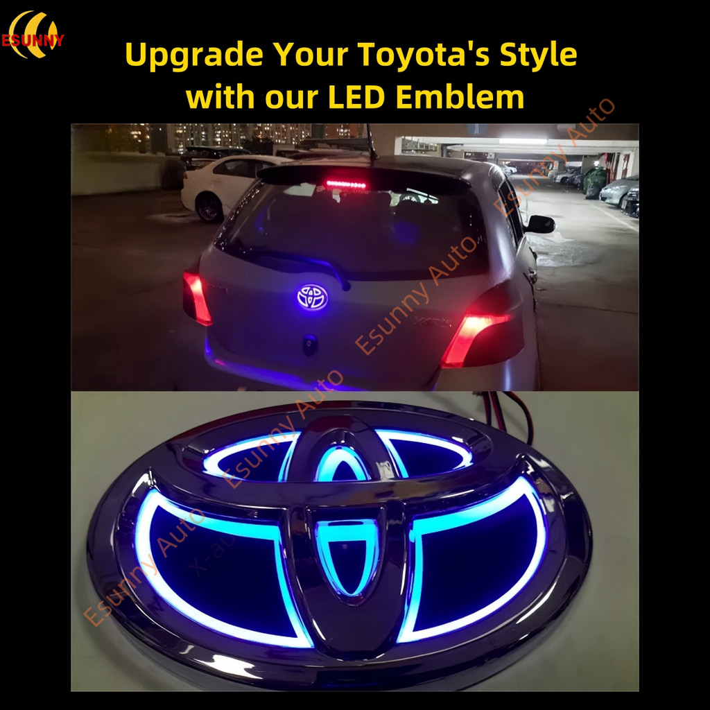 Toyota 5D & 2D Car LED Emblem Logo Badge Light - Fits Front or Rear ...