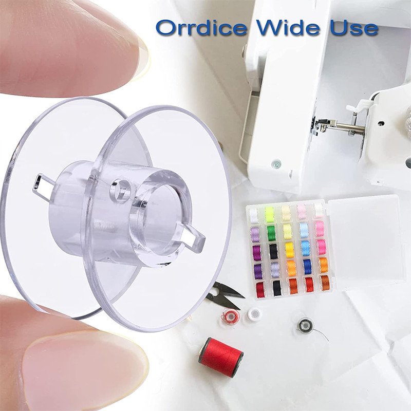 25Pcs Transparent Plastic Sewing Machine Bobbins/with Storage Case ...