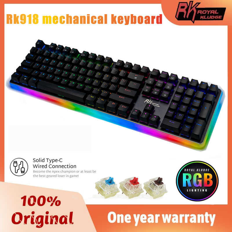Royal Kludge Official Original Rk918 Wired Nical Keyboard, RGB Backlit ...