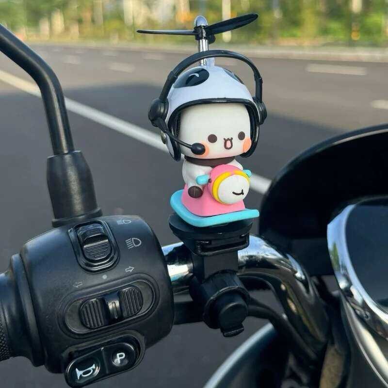 Kawaii Panda Bubu And Yi Er Motorcycles Electric Bicycles Decorative ...
