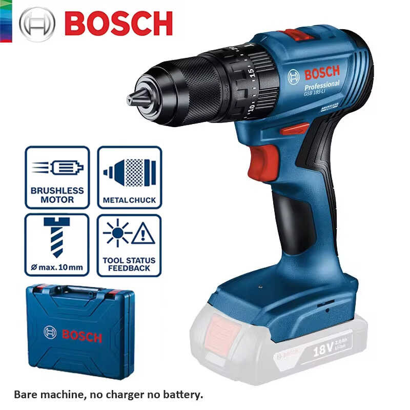 Bosch Professional Gsb185 LI Cordless Impact Drill 18V Lithium Battery Brushless Motor Electric ...