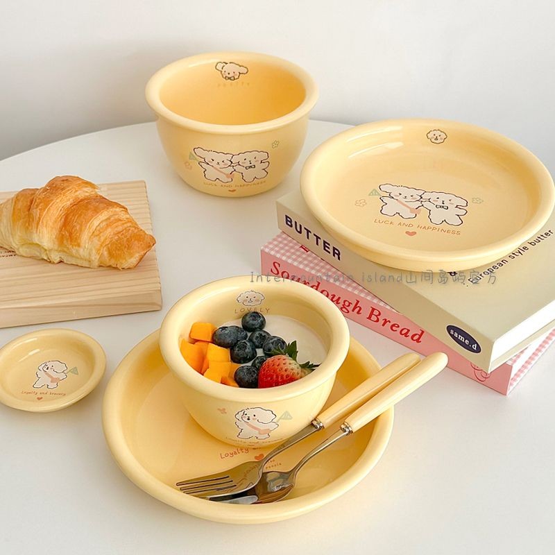 Cartoon Cute Rabbit Year Rabbit Rice Bowl Student Instant Noodle Bowl ...