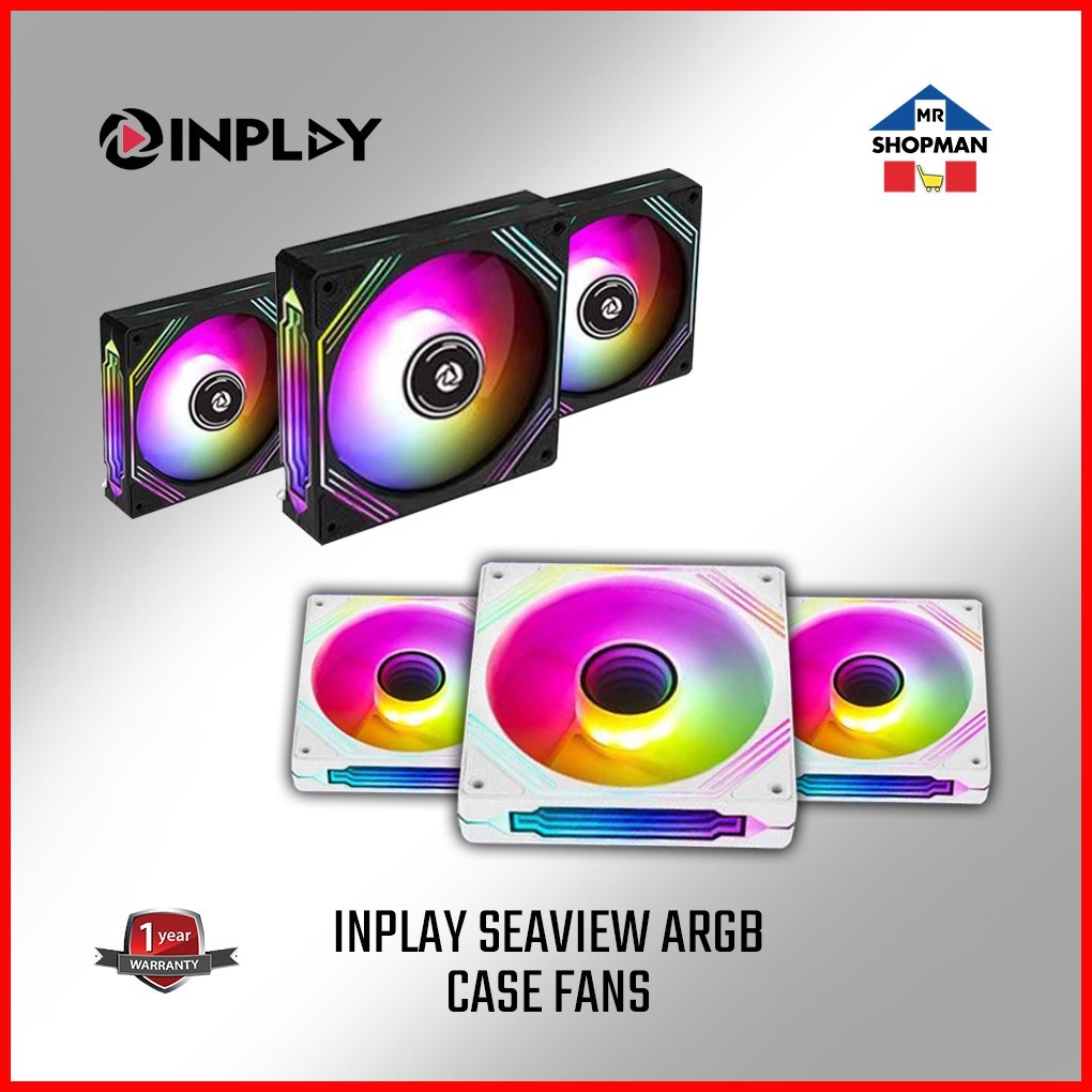 Inplay Seaview Tower X1 / X3 3in1 / Single ARGB Black White Case Fan ...