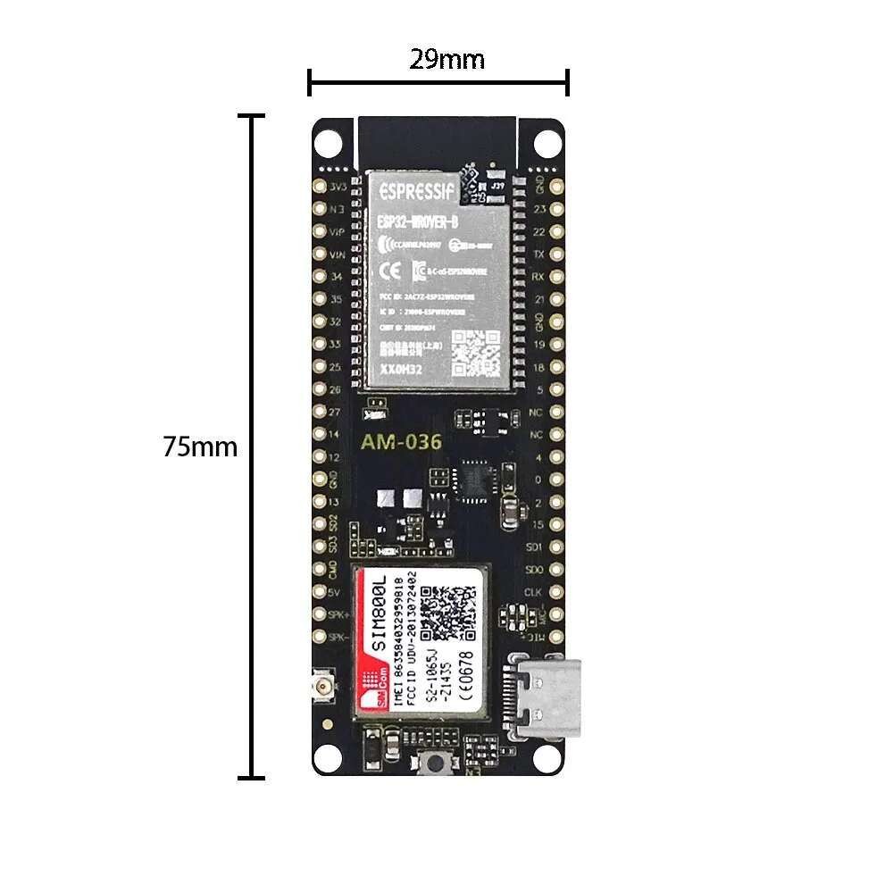 V1.4 T-Call ESP32 Wireless SIM Card SIM800L Module At GSM/GPRS Antenna ...