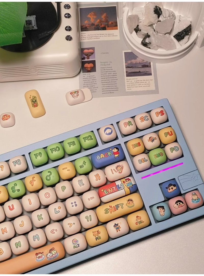 Crayon Shin-chan Keycap MOG Profile 140 Keys PBT Five-sided Dye ...