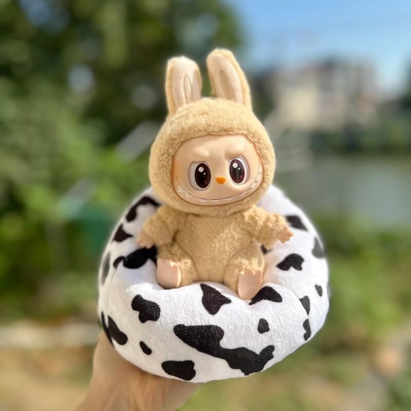 17CM Labubu Doll Sleeping Bed Labubu Clothes Accessories and Lazy Sofa ...