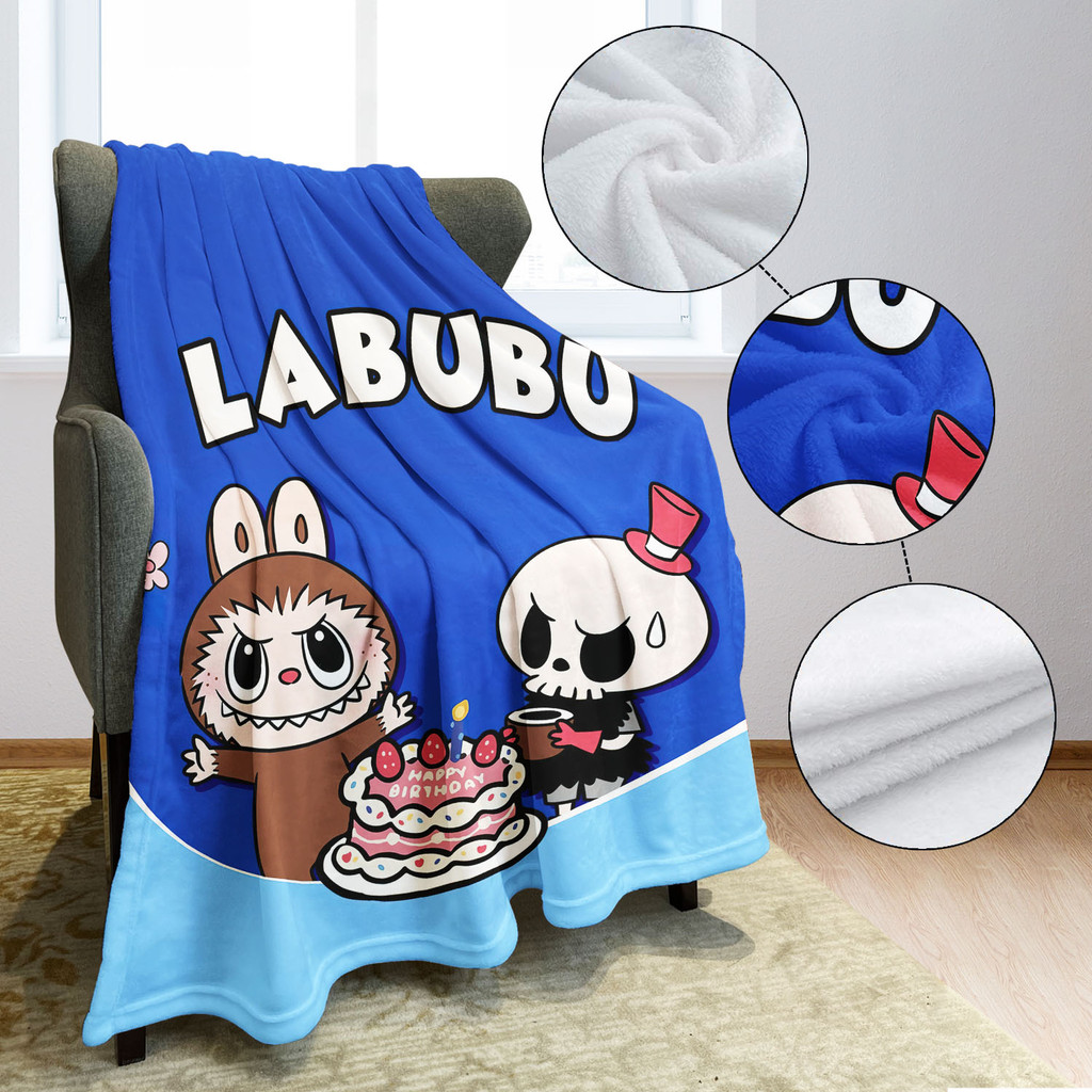 YISUMEI-labubu blanket,cashmere feel cuddly, suitable for bed or sofa ...