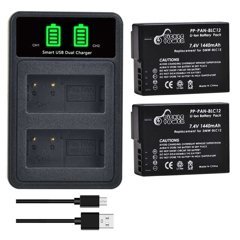 Mah 1440 Dmw-Blc12 Blc12e Battery Para Sa Lumix DMC G85 G7 Dc-Fz1000 II ...