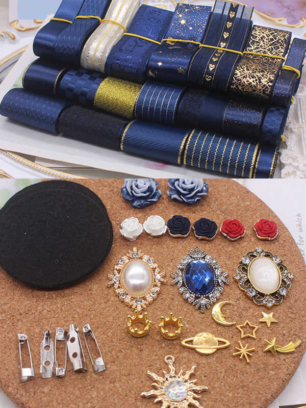 Mixed Black Φ Gold Red Ribbon Set Bar Pump Badge Pain Package ...