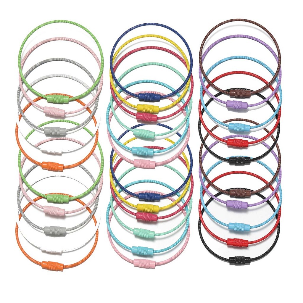 St. kunkka Colorful Key Ring with Lobster Buckle Metal Keychain Bell ...