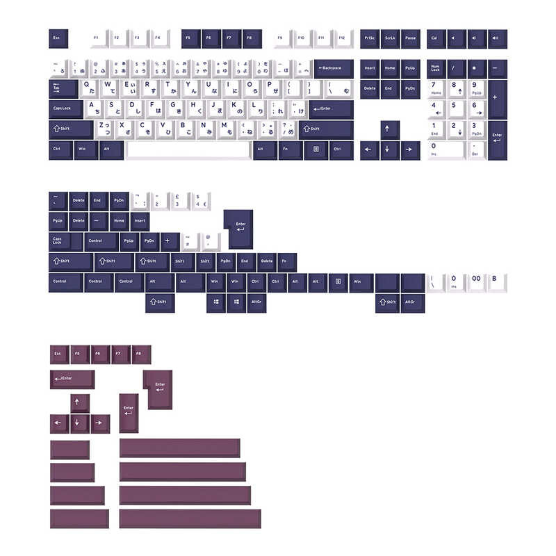 Mobius GJ Keycap Set PBT Doubleshot Cherry Profile Para Sa Gaming Nical ...