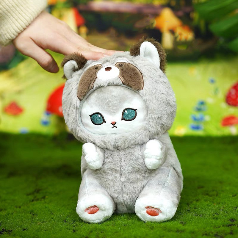 Mofusand Plushies Doll Cute Shark Cat Kawaii Fox Raccoon Long Tailed ...